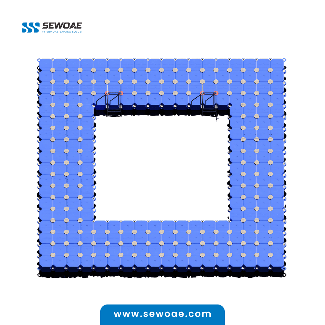 Sewa Kolam Renang Apung 5x5m Lebar 2m | SEWOAE
